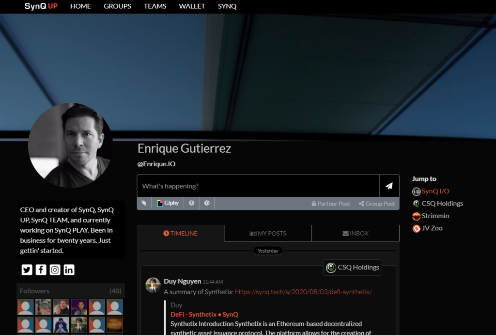 Getting Started with SynQ UP • SynQ