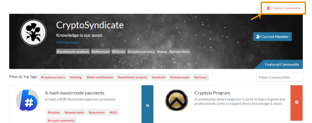 Create a Community • SynQ